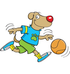 Cartoon running bulldog Royalty Free Vector Image