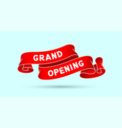 Red realistic hanging title ribbon Royalty Free Vector Image