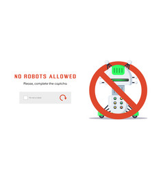No robots allowed Royalty Free Vector Image - VectorStock