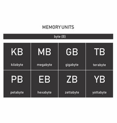 Computer memory units Royalty Free Vector Image
