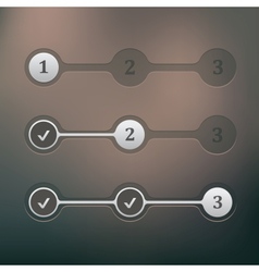 Progress bar user interface design Royalty Free Vector Image