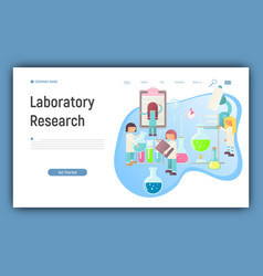 Laboratory research banner Royalty Free Vector Image