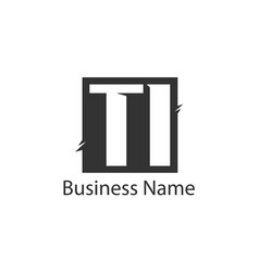 Initial letter ti logo template design Royalty Free Vector