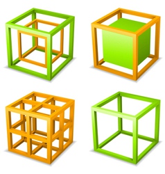 Cube design elements Royalty Free Vector Image