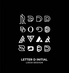 D p monogram infinity logo blue strips Royalty Free Vector