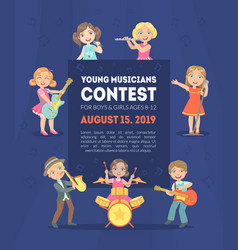 Singing competition banner template girl Vector Image