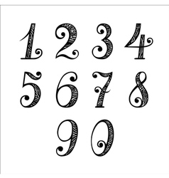 Vintage numbers set Royalty Free Vector Image - VectorStock