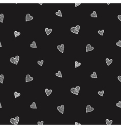 Seamless vintage pattern with hearts Royalty Free Vector