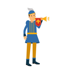 Herald reading a scroll Royalty Free Vector Image
