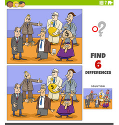 Find differences cartoon task Royalty Free Vector Image