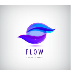 Wave air flow logo Royalty Free Vector Image - VectorStock