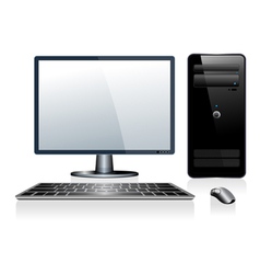 3d desktop computer Royalty Free Vector Image - VectorStock