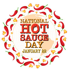 National hot sauce day banner design Royalty Free Vector