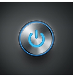 Black glossy power button transparent Royalty Free Vector