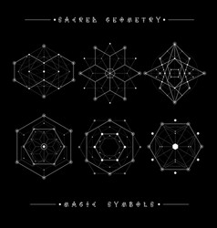 Sacred geometry signs alchemy religion Royalty Free Vector