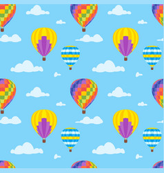 Seamless pattern with air balloons Royalty Free Vector Image