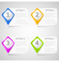 Colorful numbers set number pointer Royalty Free Vector