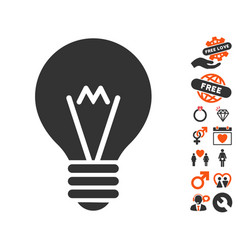 Hint bulb flat gradient icon Royalty Free Vector Image