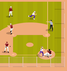 Baseball field Royalty Free Vector Image - VectorStock