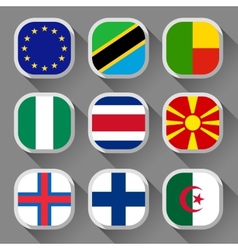 216 flags all world Royalty Free Vector Image - VectorStock