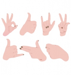 Hand signals Royalty Free Vector Image - VectorStock
