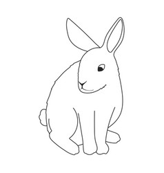 Rabbit outline icon Royalty Free Vector Image - VectorStock