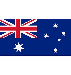 Australian flag in wind with word Australia Vector Image