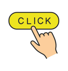 Cartoon Click Hand Pointer Vector Images (over 790)