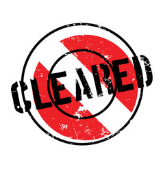 Cleared rubber stamp Royalty Free Vector Image