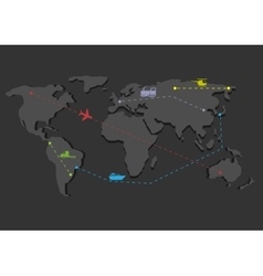 Logistic globe infographic Royalty Free Vector Image