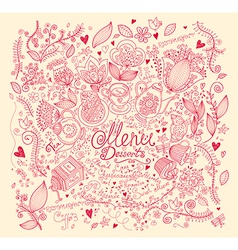 Menu with doodles Royalty Free Vector Image - VectorStock