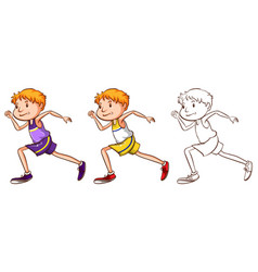 Runner running relay on white Royalty Free Vector Image