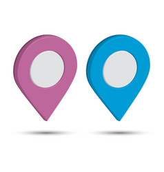 3d pin icon set Royalty Free Vector Image - VectorStock