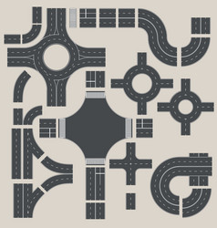 Road construction set Royalty Free Vector Image