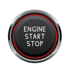 Engine start stop button car dashboard element Vector Image
