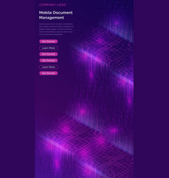 Big data waterfall streams digital binary code Vector Image