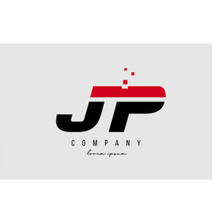 Alphabet letter jp j p combination for logo Vector Image