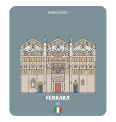 Modena cathedral italy architectural symbols Vector Image
