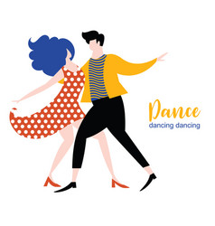 Modern young red man dancing Royalty Free Vector Image