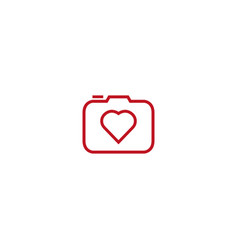 Love camera neon sign Royalty Free Vector Image