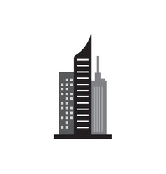 Skyscraper or office building isolated icon Vector Image