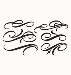 Swirl elements for handwritten design Royalty Free Vector