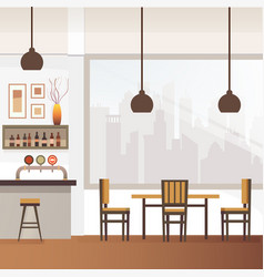 Bar cafe beer cafeteria counter desk interior Vector Image