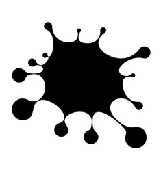 Cartoon violet blot spilled ink stain Royalty Free Vector