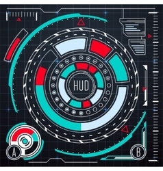 Circular digital hud visualisation data elements Vector Image