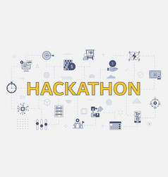 Innovation concept with icon set with big word Vector Image