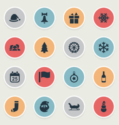 Carousel icons set simple style Royalty Free Vector Image