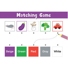 Learn primary colors color sorting activity Vector Image