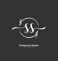 S ss initial handwriting and signature logo Vector Image