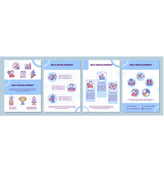 Personal growth development brochure template Vector Image